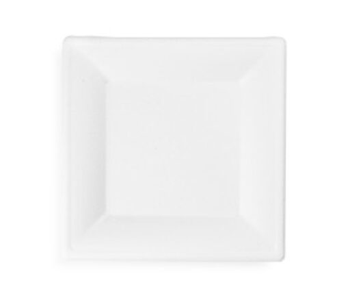 ASSIETTE CARREE EN PULPE BLANCHE 26CM COMPOSTABLE VEGWARE - OC22