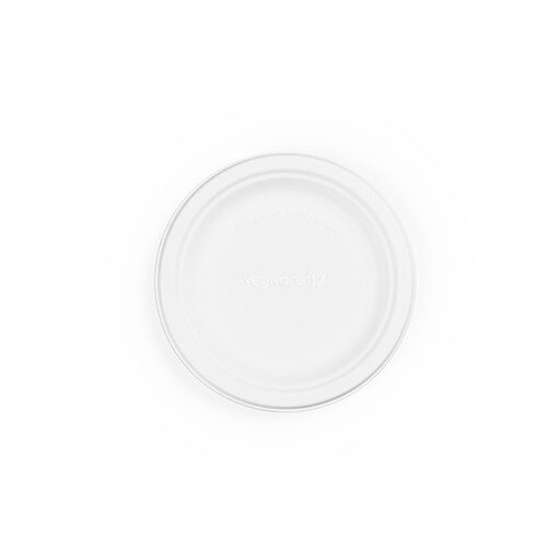 ASSIETTE RONDE EN PULPE BLANCHE 16CM COMPOSTABLE VEGWARE - OC22
